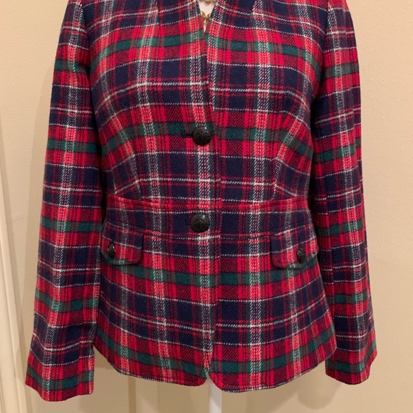 Talbots | Jackets & Coats | Talbots Plaid Red Blue Green White Jacket 2 ...